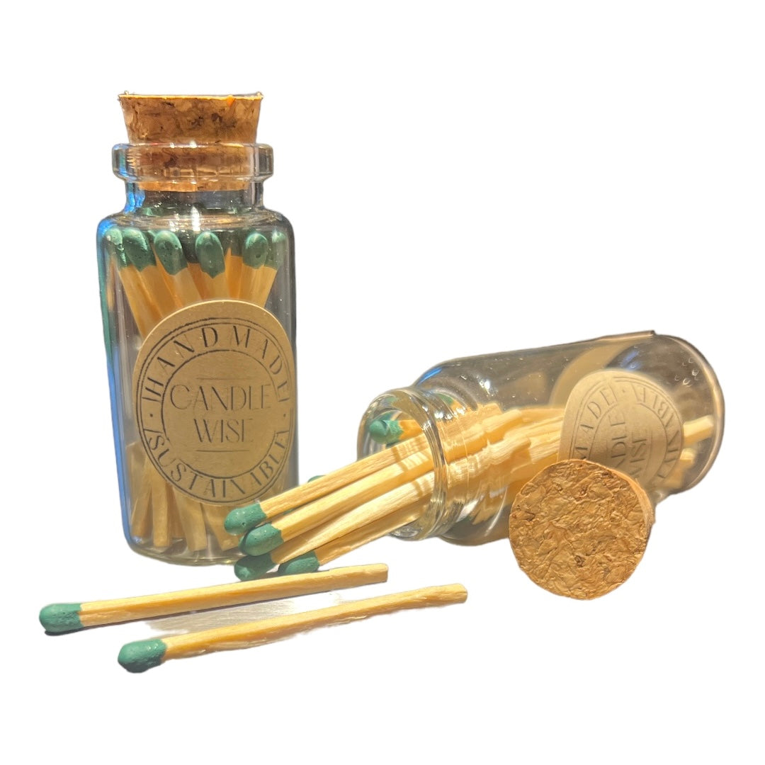 Eco-Friendly Small Matches in Glass Container | Candle Wise